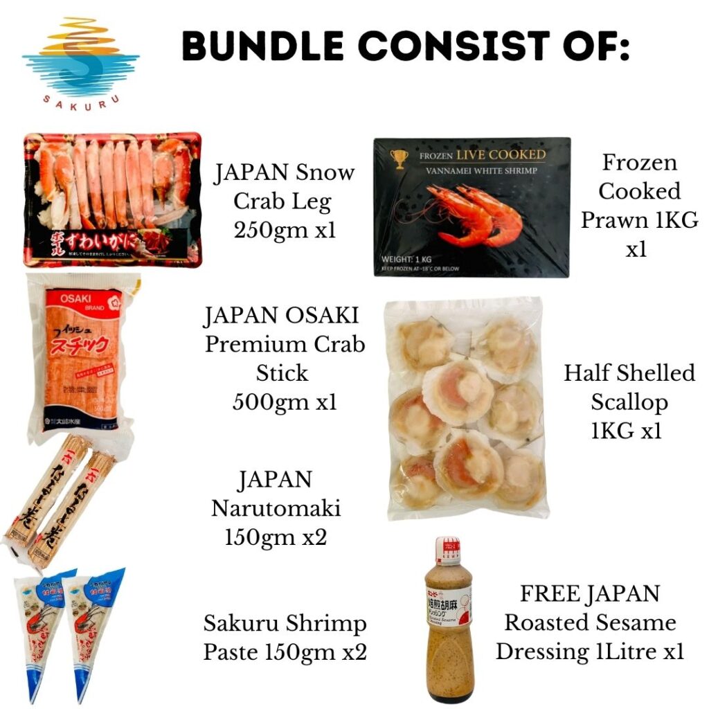 [STAY HOME] PREMIUM SEAFOOD HOTPOT BUNDLE | Sakuru Japanese Mart